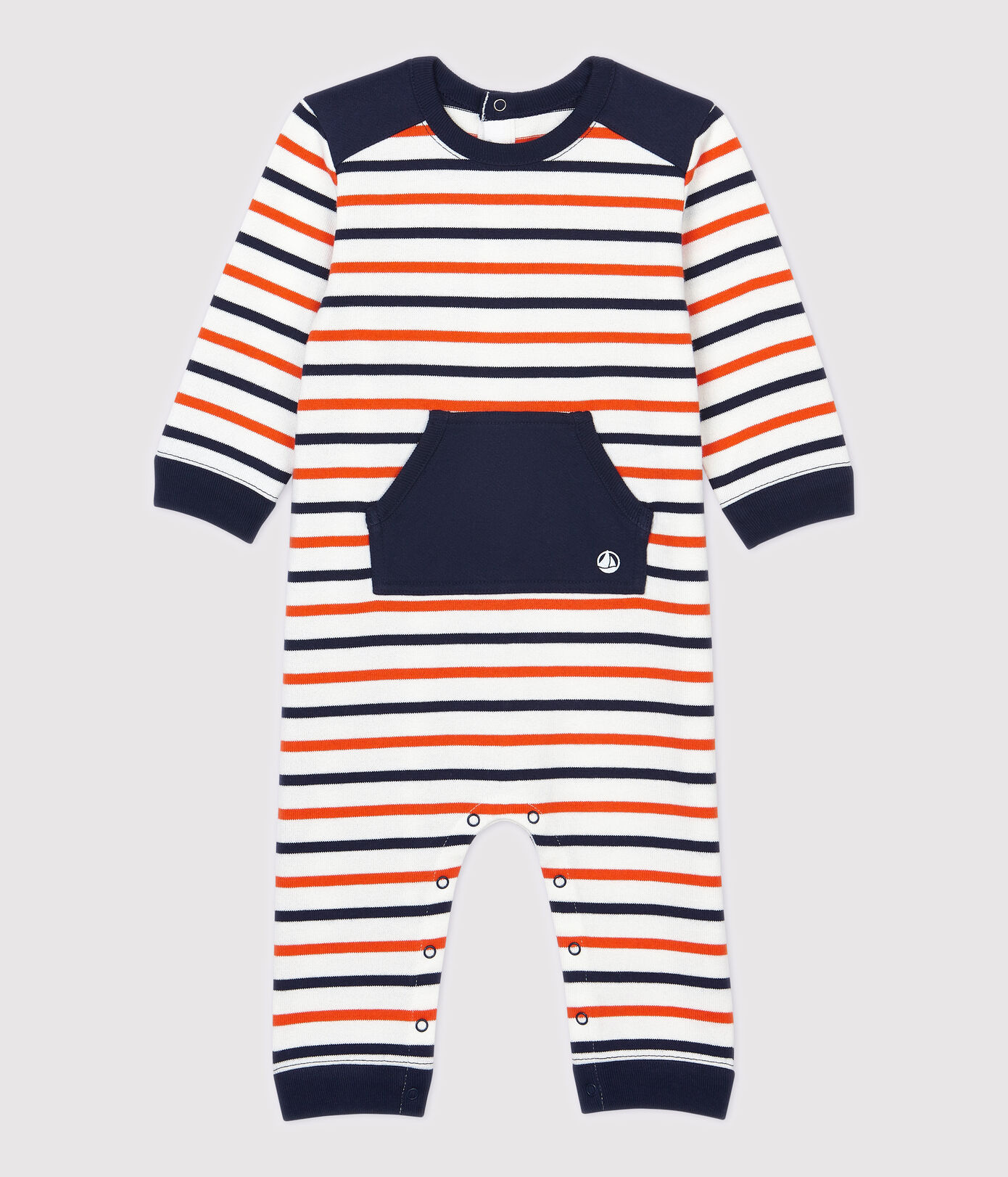 Combinaison en molleton bébé. MARSHMALLOW/SMOKING/CAROTTE | Petit Bateau