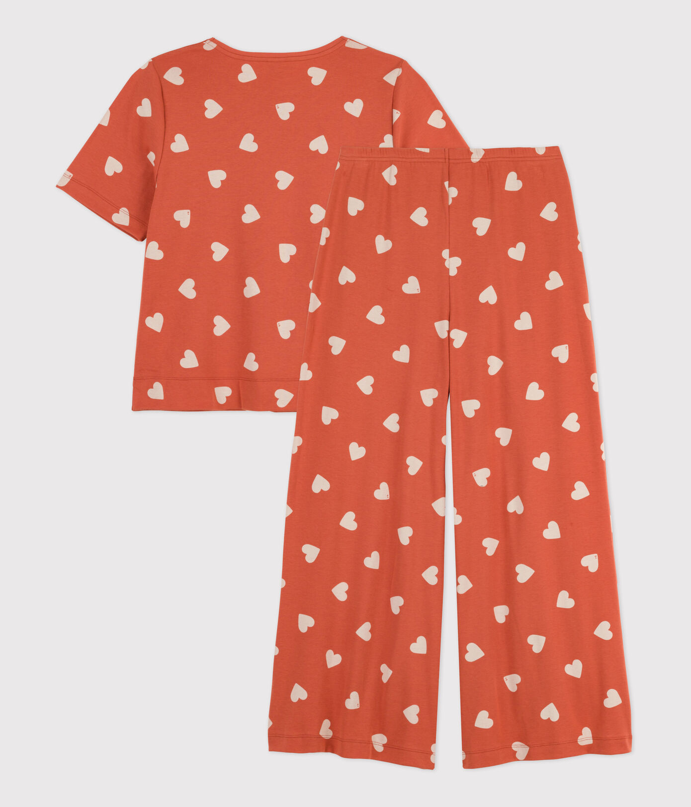 Pyjama cœur femme en coton BRANDY/AVALANCHE | Petit Bateau