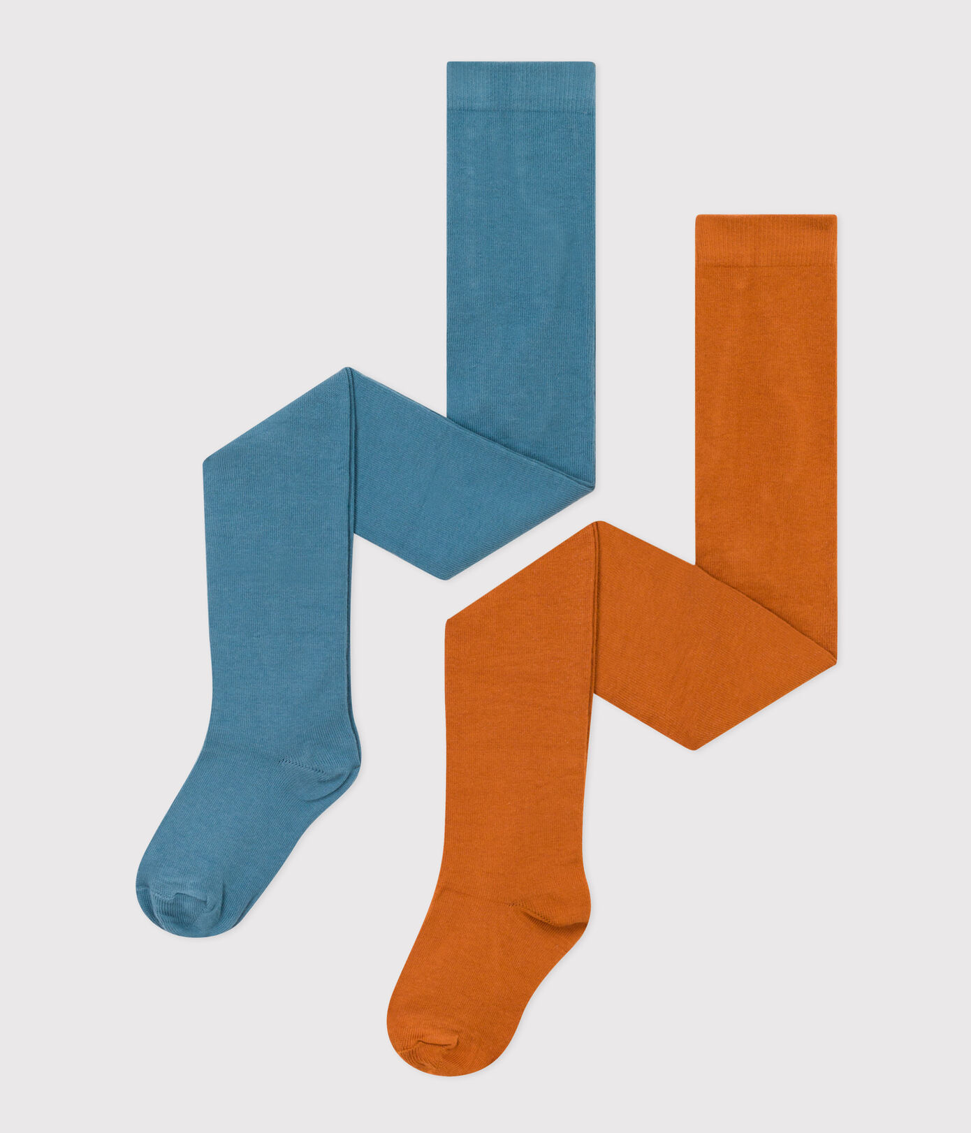 Lot de 2 paires de collants enfant fille en coton variante 1 | Petit Bateau