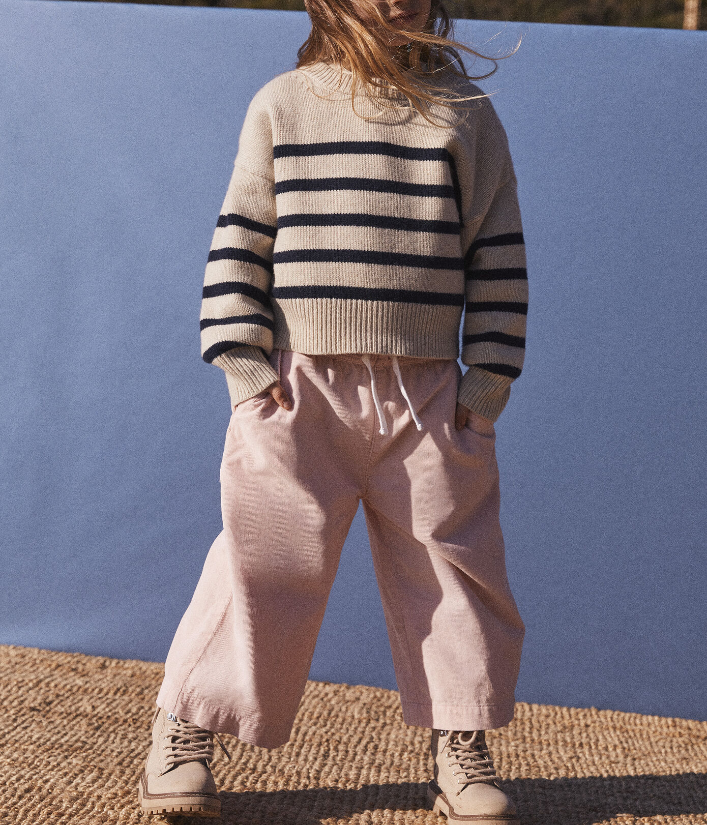 Pantalon large en velours fin enfant fille SALINE | Petit Bateau