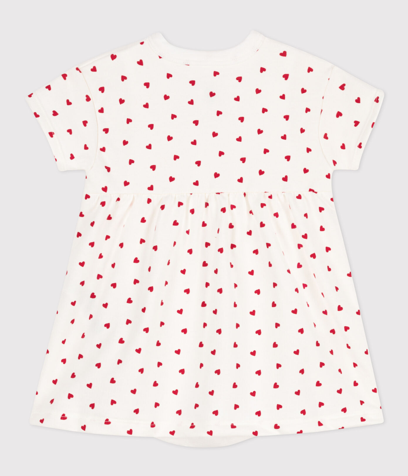 Robe en molleton bébé avec body intégré MARSHMALLOW/PEPS | Petit Bateau