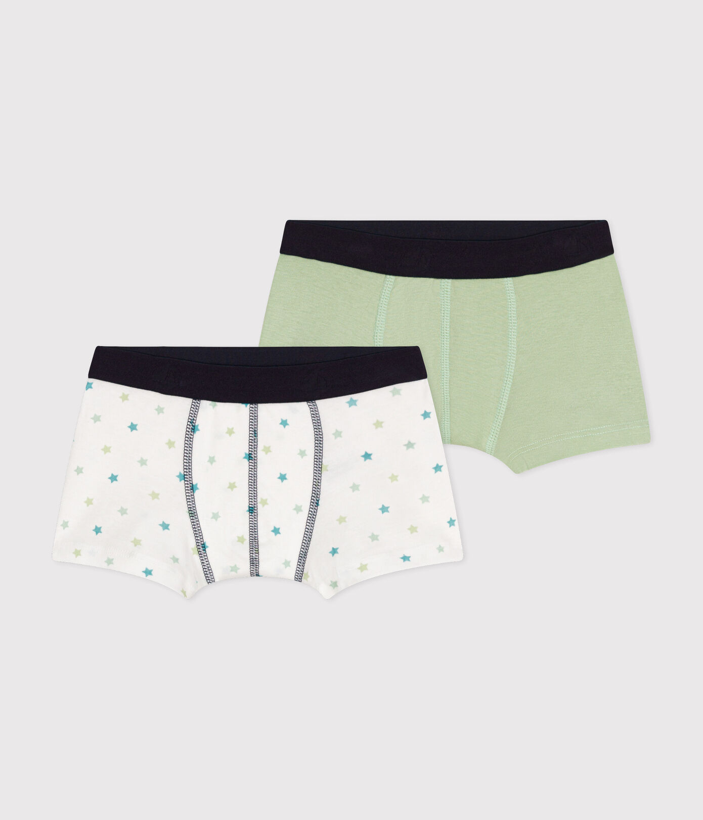 Lot de 2 boxers garçon en coton variante 4 | Petit Bateau