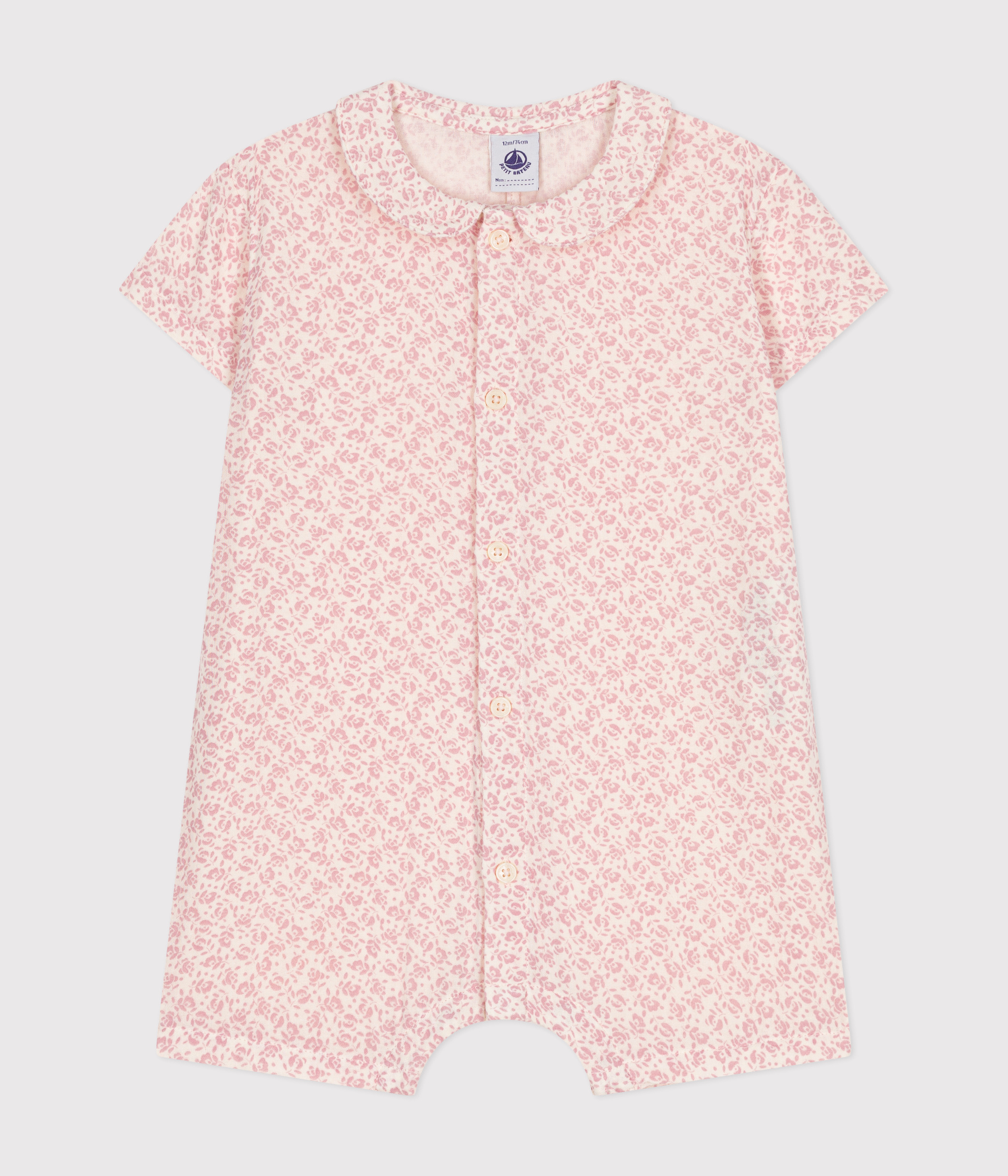 Combinaison courte en gaze de coton bébé AVALANCHE/PANTY | Petit Bateau