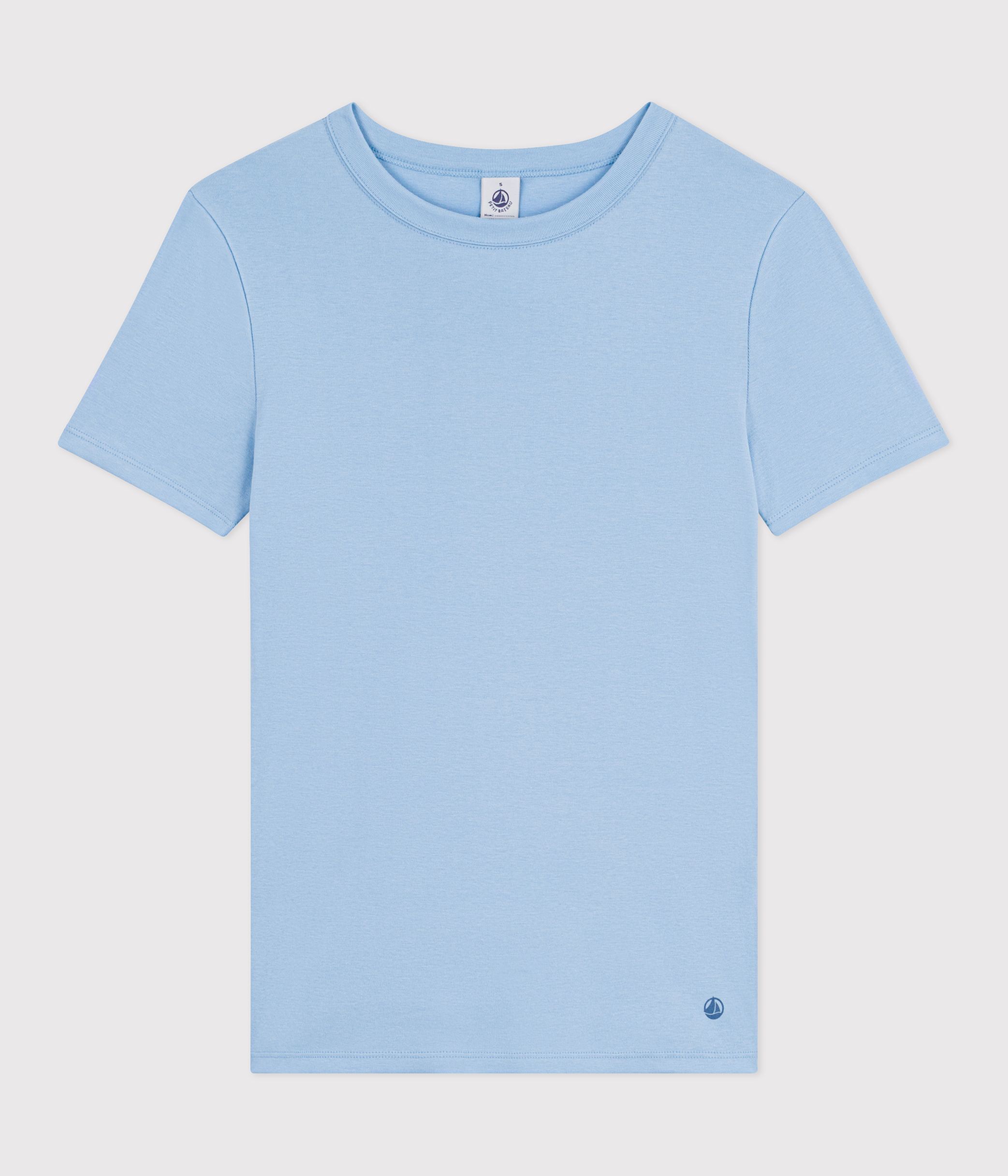 Tee-shirt femme en coton manches courtes uni FLO A0FPF18 | Petit Bateau