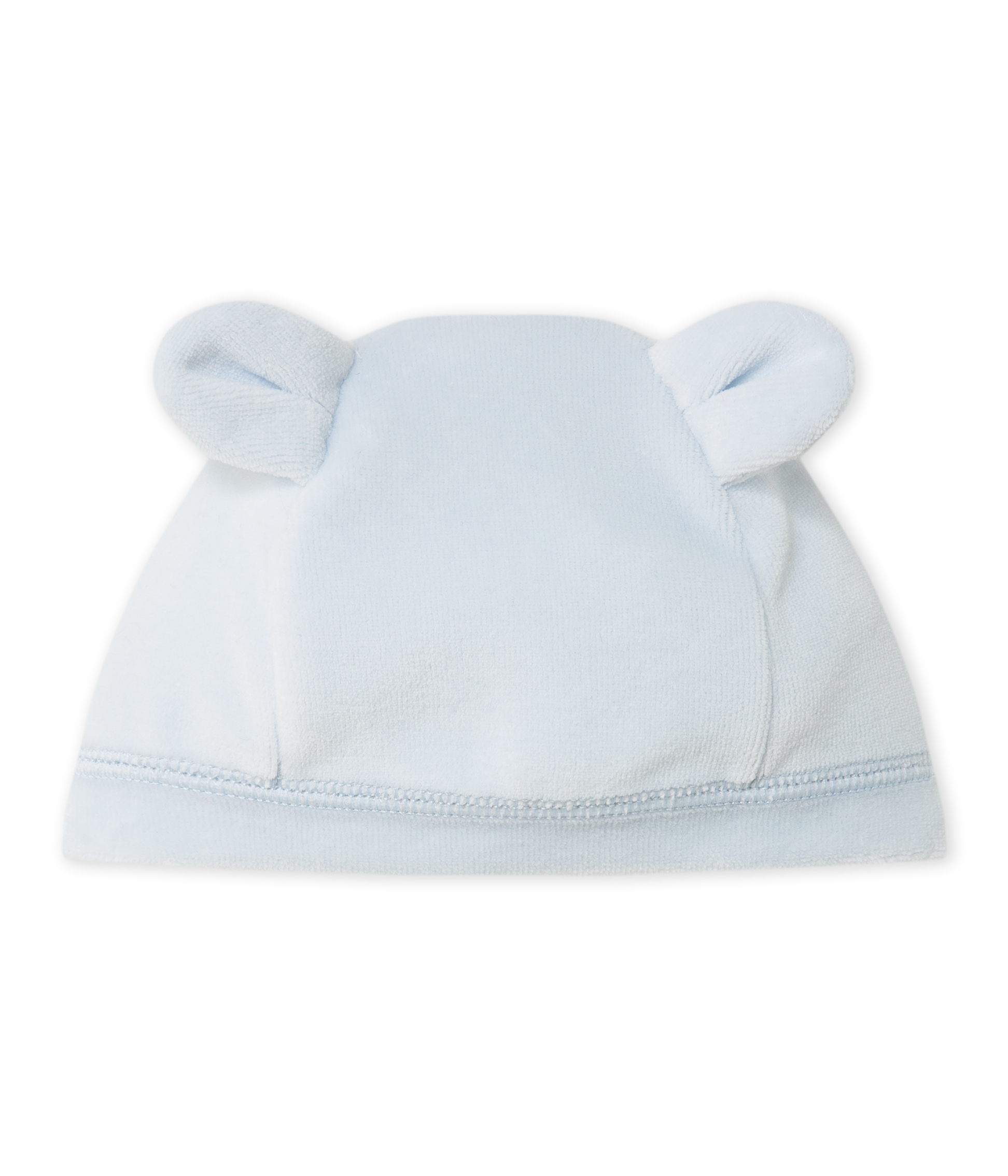 Bonnet de naissance bébé mixte en velours FRAICHEUR | Petit Bateau