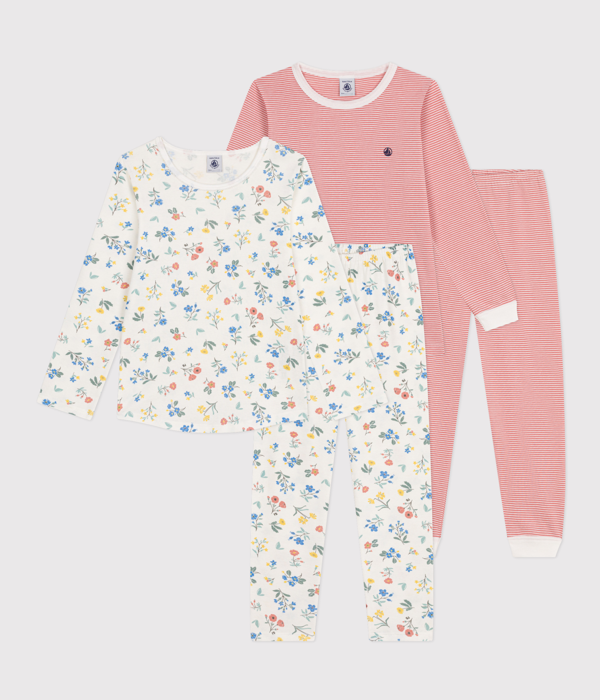 Lot de 2 pyjamas en coton enfant variante 1 A0ABA00 | Petit Bateau