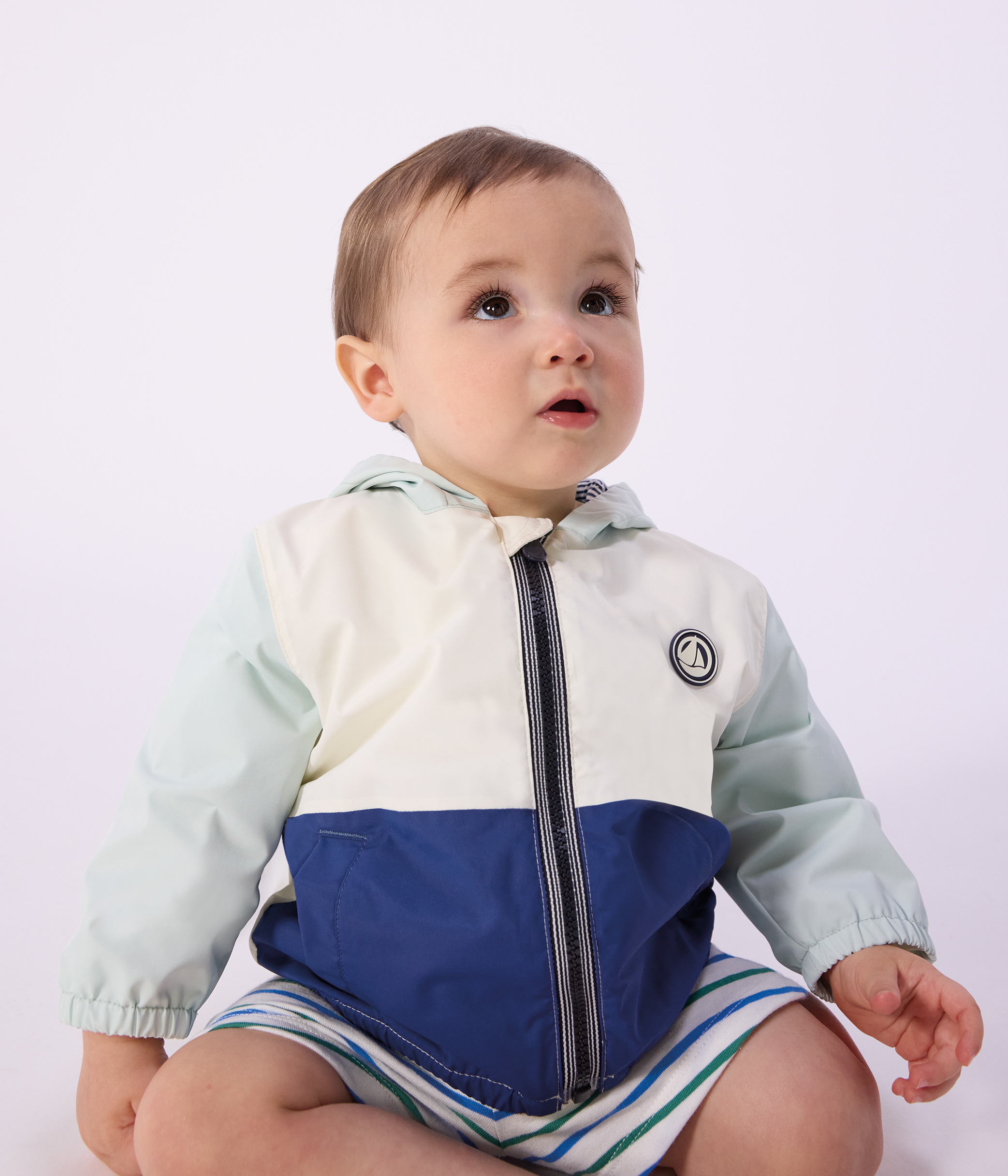 Coupe-vent bébé imprimé colorblock, doublure milleraies SPRAY/MULTICO ...