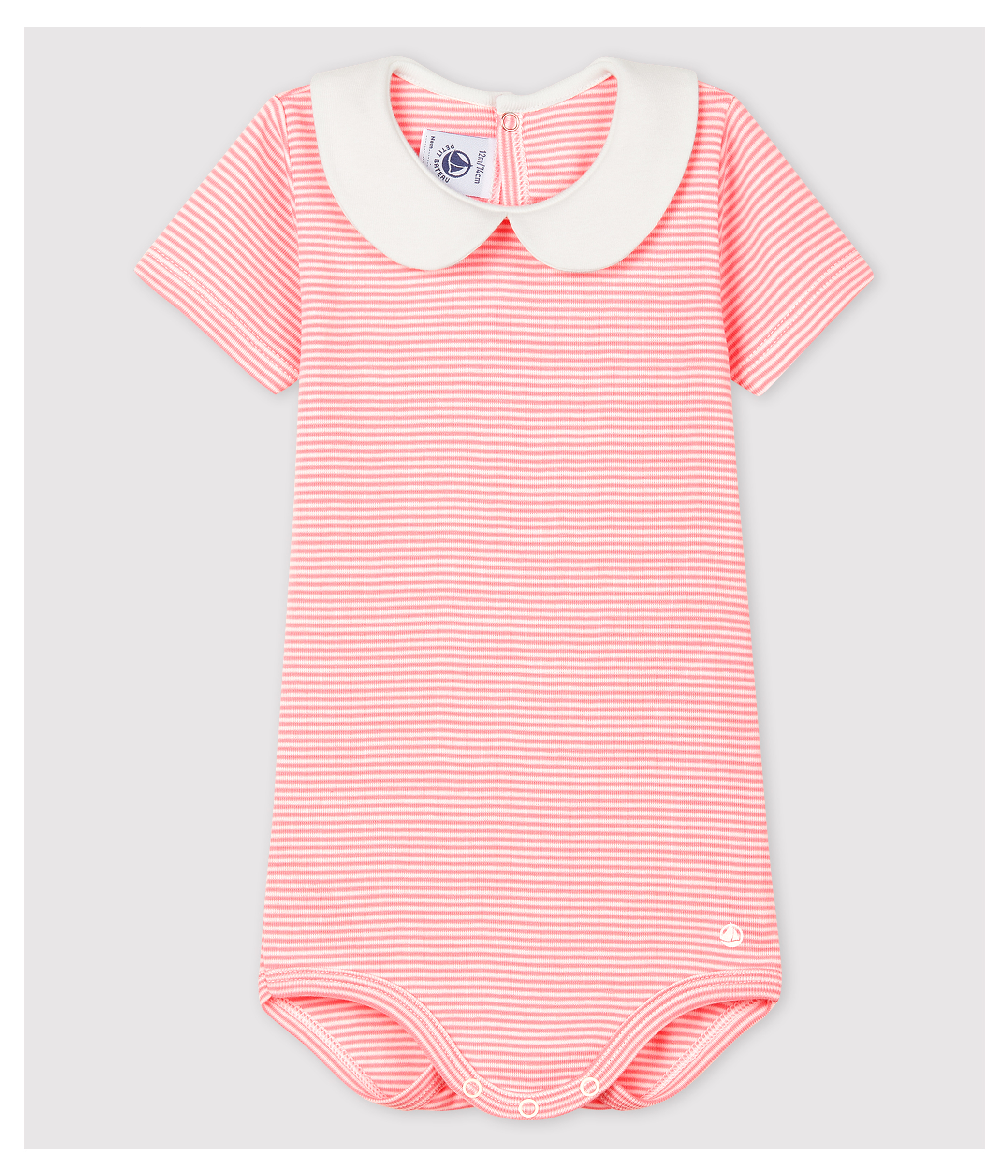 Body col claudine en coton bébé fille GRETEL/MARSHMALLOW | Petit Bateau