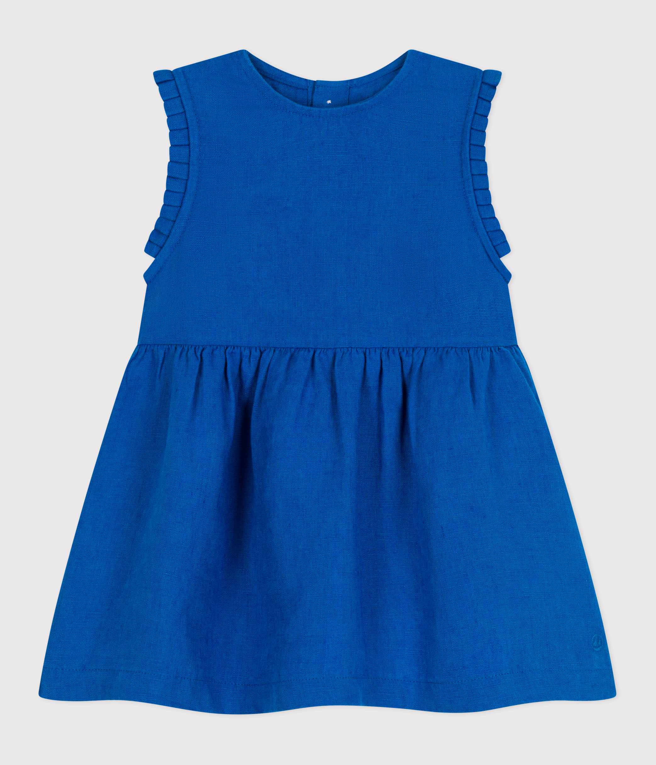 Robe bébé en lin sans manches PORCELANA A0CLN01 | Petit Bateau