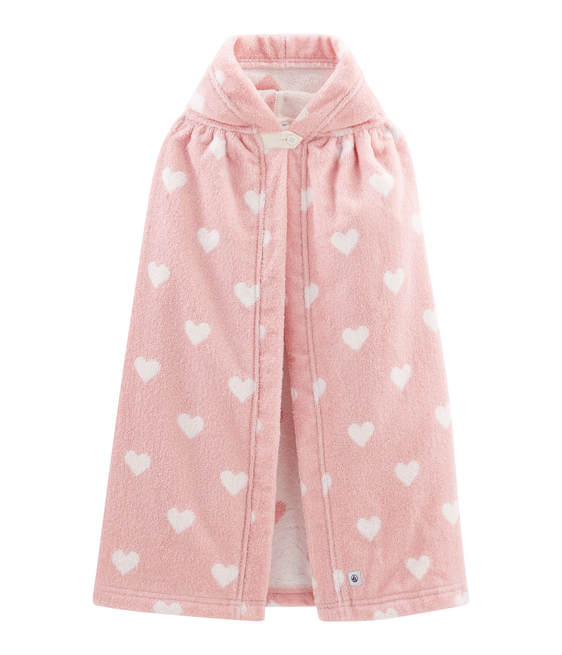 Cape de bain bébé en éponge CHARME/MARSHMALLOW | Petit Bateau