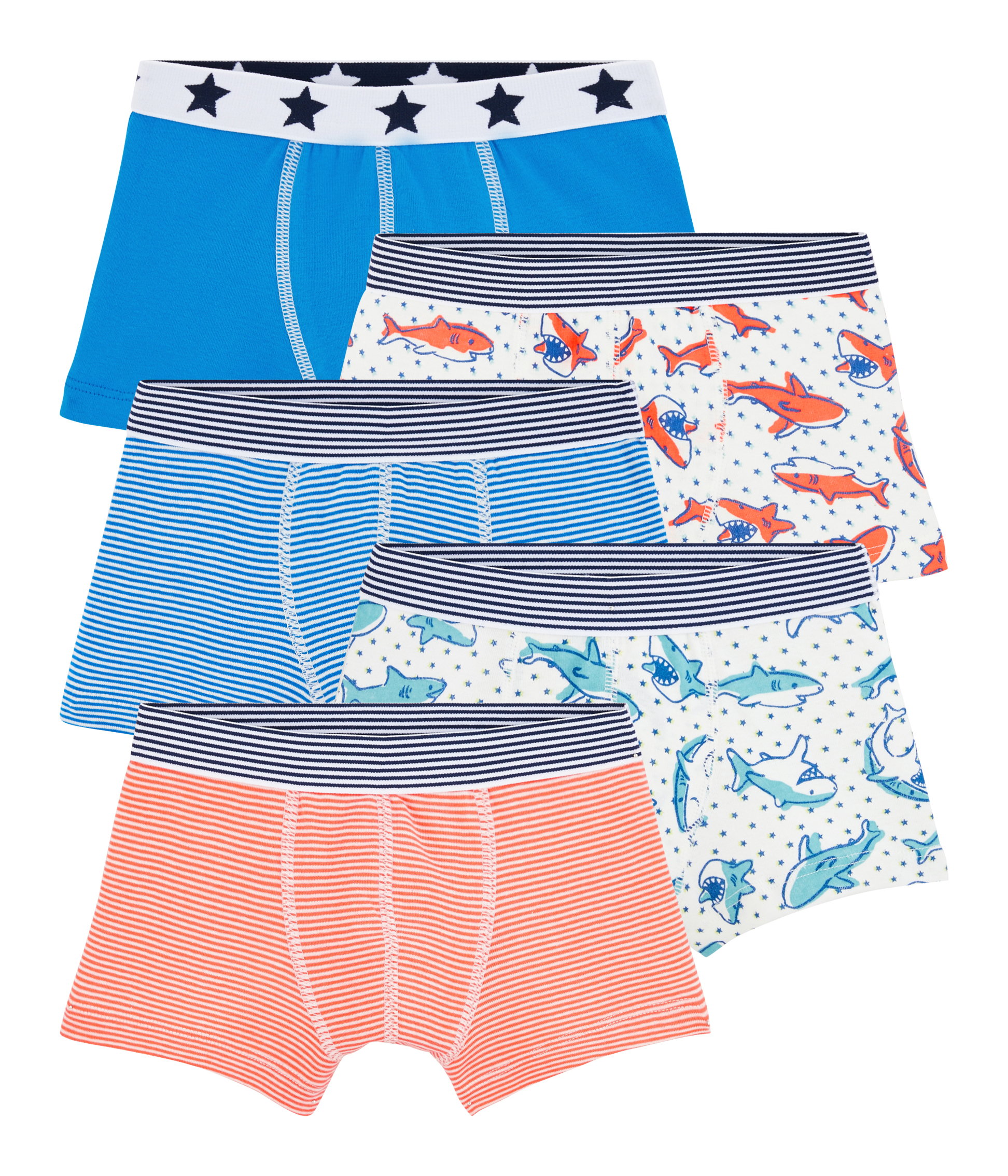 Lot de 5 boxers petit garçon | Petit Bateau