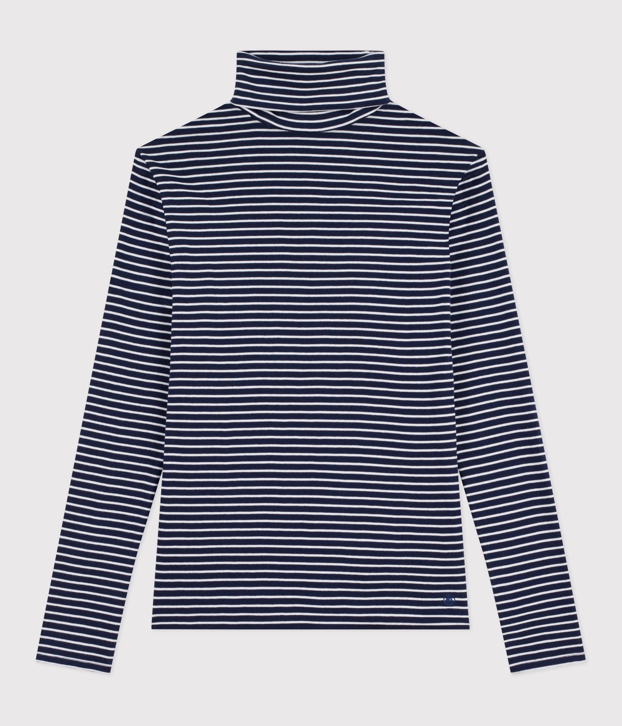 Sous-pull femme l'iconique en coton SMOKING/MARSHMALLOW A0EG301 | Petit ...