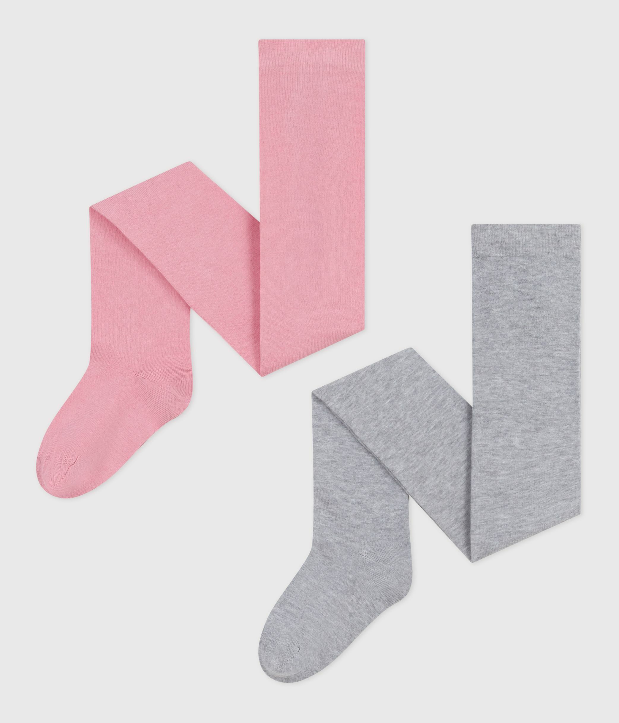 Lot de 2 paires de collants enfant en jersey de coton CHARME/FUMEE ...
