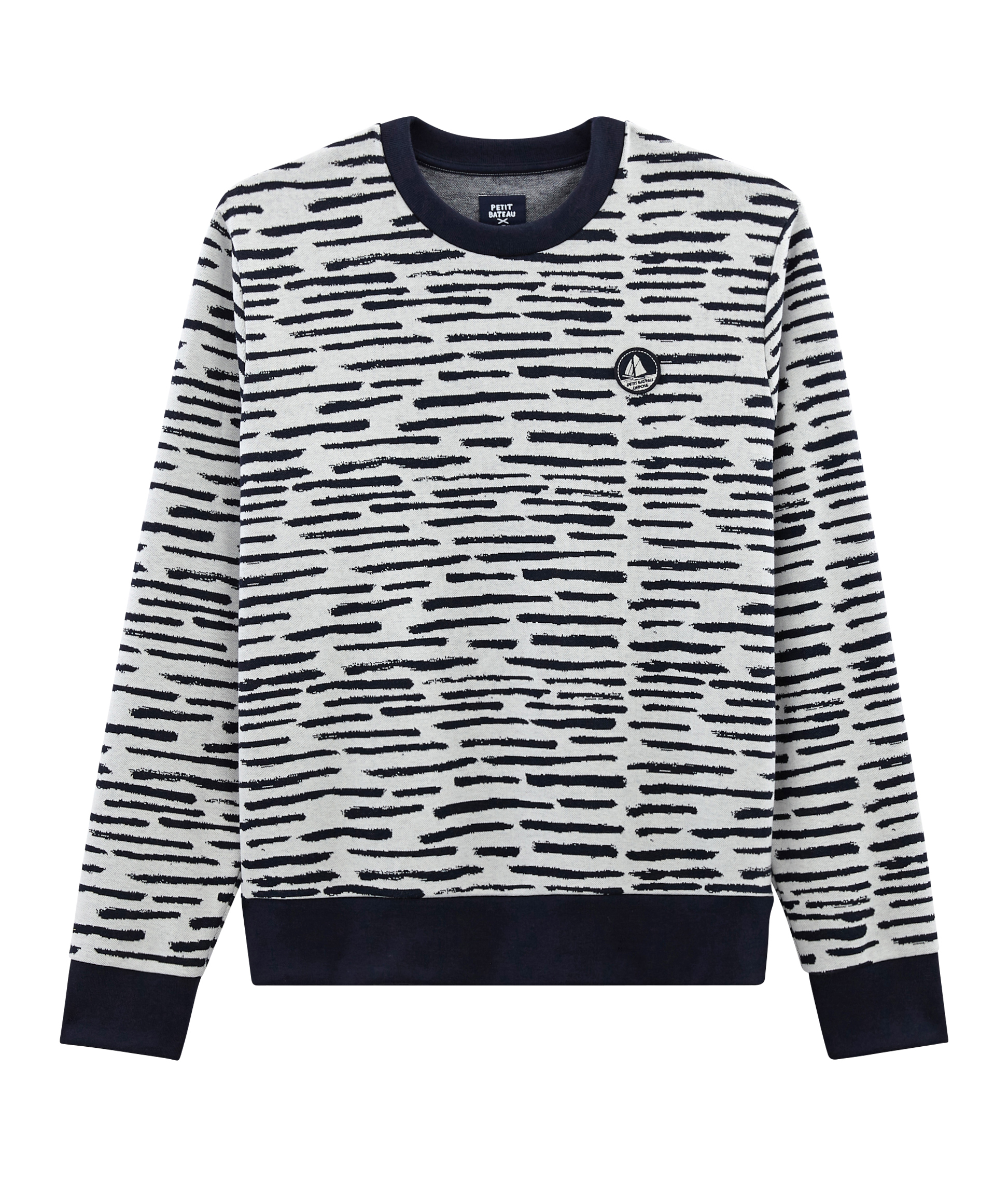 Sweat shirt Jean Jullien MARSHMALLOW/DASH CN | Petit Bateau
