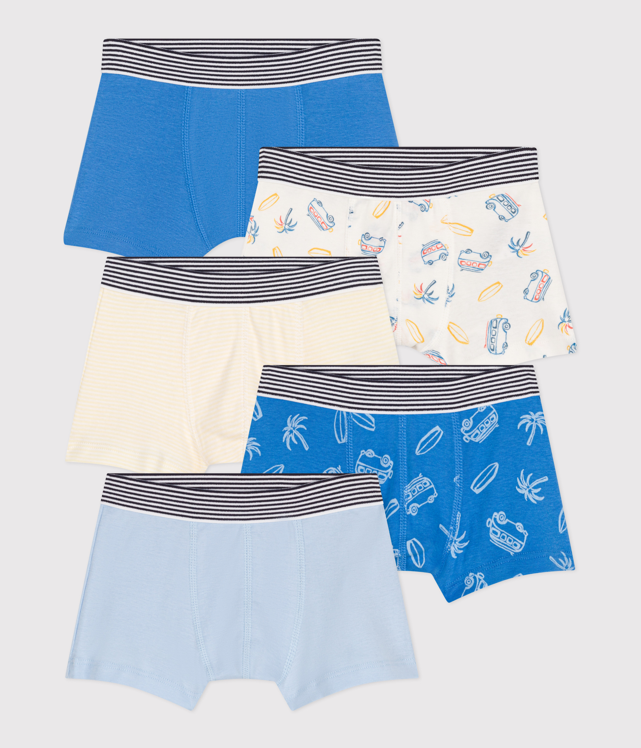 Lot de 5 boxers enfant en coton imprimé vans variante 1 A0CTB00 | Petit ...